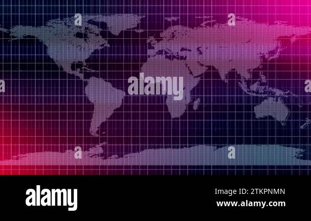 Multiple colored earth map animation. earth map animation with grid ...