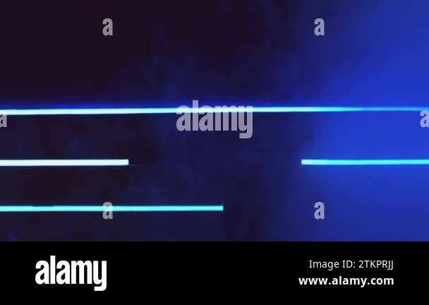 Defocused laser beam. Neon haze. Fluorescent rays. Blur blue color ...