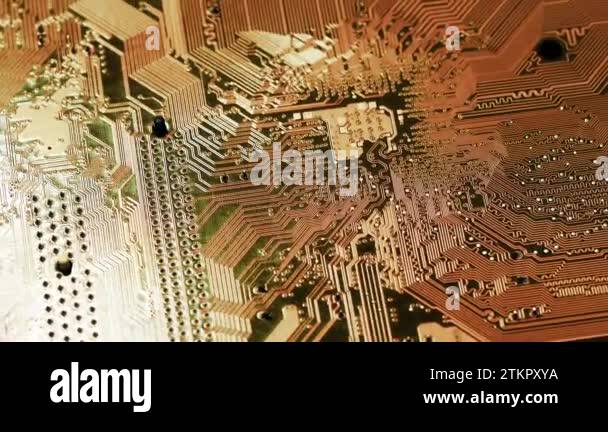 PCB circuit board close up abstract background texture. Computer ...