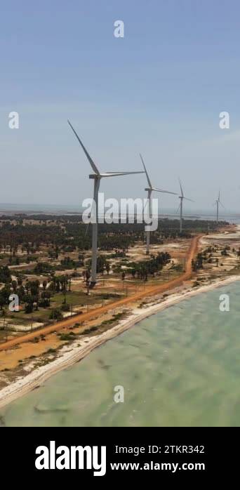 Wind turbines producing clean sustainable energy, clean energy future ...