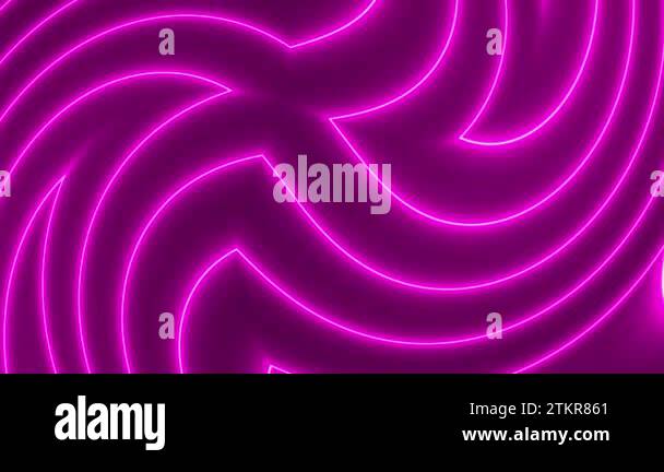 Curved neon glowing line. Abstract neon background. Bright glowing neon ...