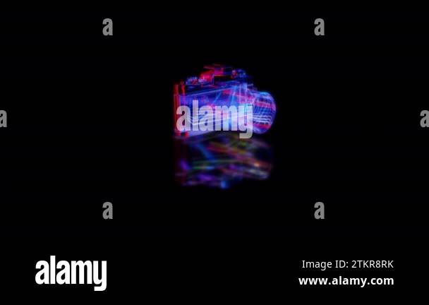 Futuristic technology concept, 3D model camera scanning, effect digital ...