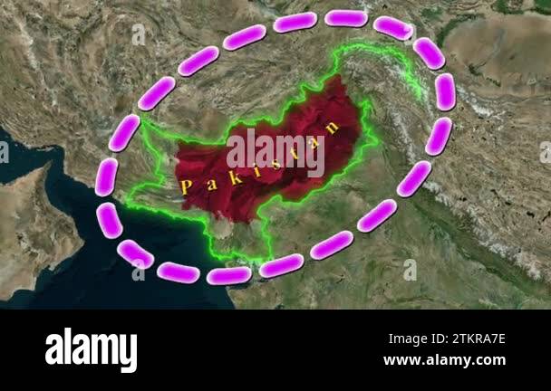 Pakistan Map - Animated 3D Stock Video Footage - Alamy