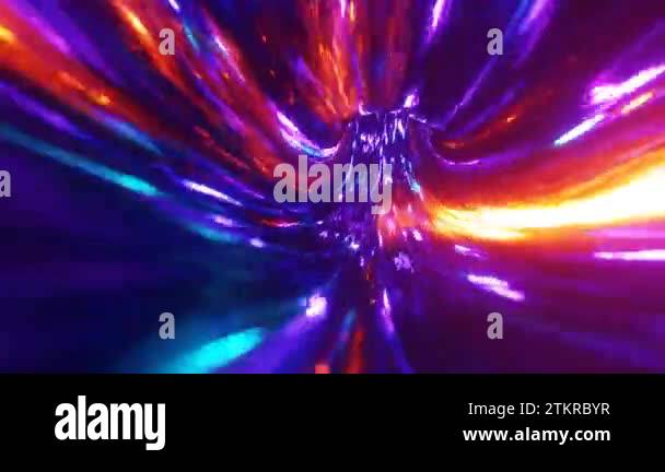 High Speed Space Warp 3d Render Animation in Seamless Looping. Sci-fi ...