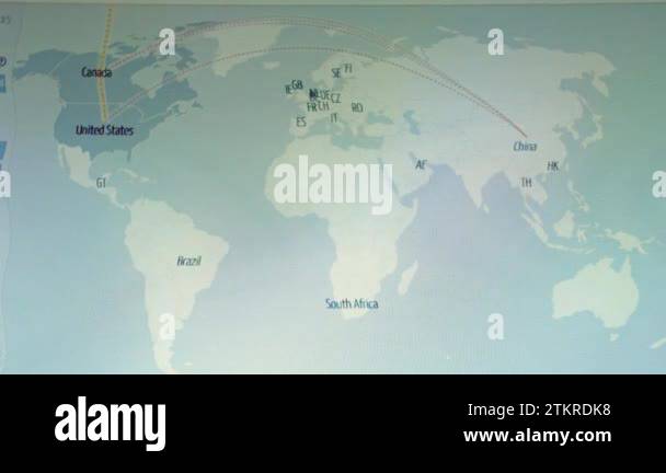 World map with different targets for cyber attack. Hacking and ...