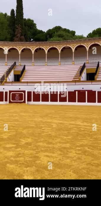 ANTEQUERA, SPAIN - SEPTEMBER 17, 2023: Bullring or plaza de toros ...