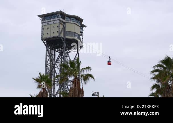Harbor cable car port cable car barcelona Stock Videos & Footage - HD ...