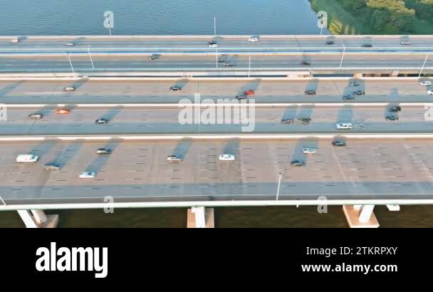 In New Jersey Governor Alfred E. Driscoll Bridge crosses Raritan River ...