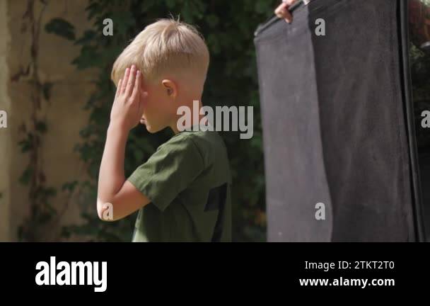 ALMATY, KAZAKHSTAN - JULY 14 2022: Teen boy actor plays naughty ...