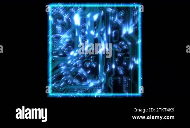Digital Hologram Microchip And Circuit Board For Computer Coding And Information Technology