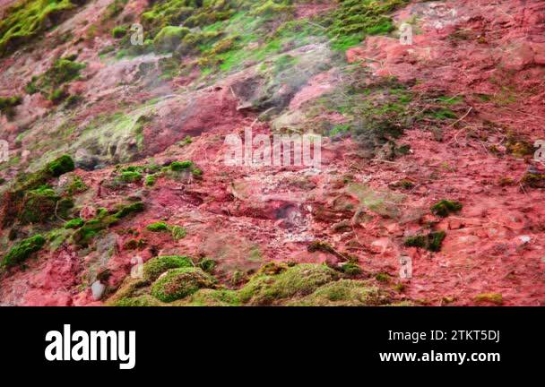Geothermal area in Iceland, natural hot spring. Stunning boiling clear ...