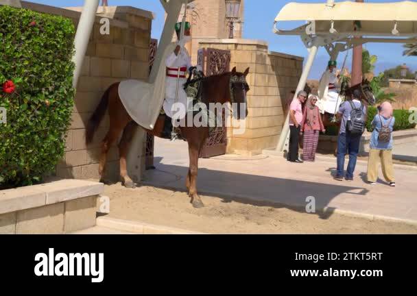 Rabat, Morocco - 9 September 2022: A Moroccan guard on the horse in ...