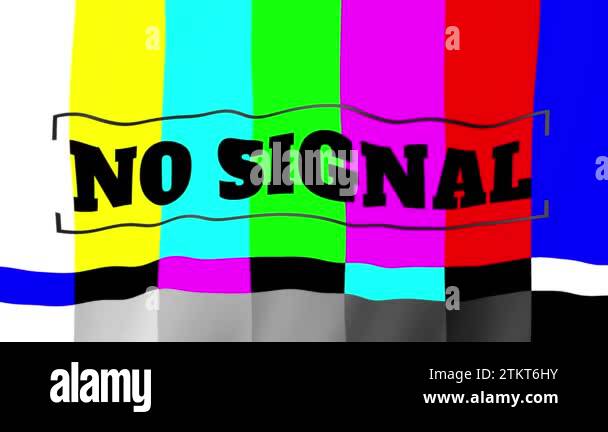 No Signal old TV background waving. Old tv screen no signal footage ...