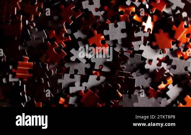 Background of Colored Puzzle Pieces that Rotating Counterclockwise ...