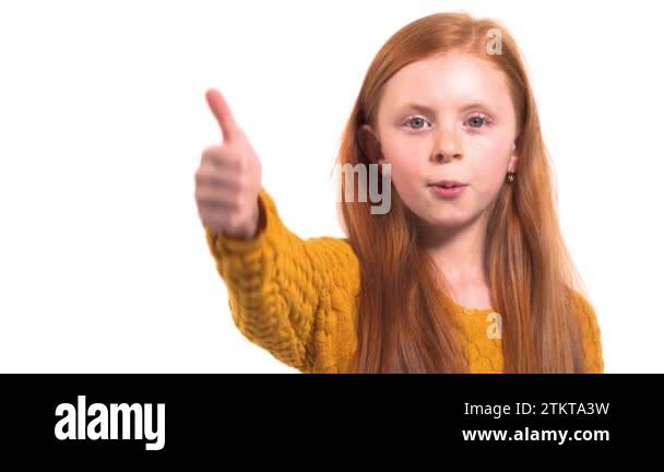 Smiling girl showing countdowns by fingers. Little girl counting from ...