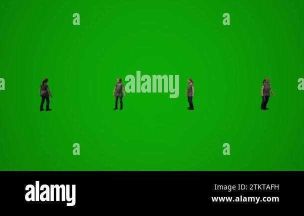 3D animated images children playing different cities green screen ...