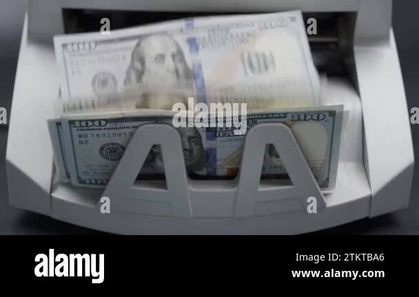 A counting machine for counting dollar bills. Banking and commercial ...