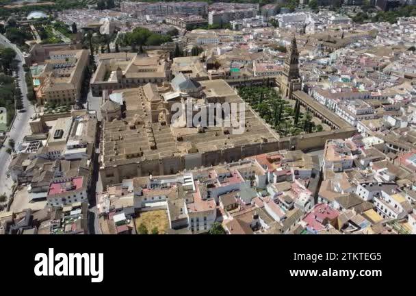 An aerial view of a renowned Andalusian city in Spain, featuring the ...