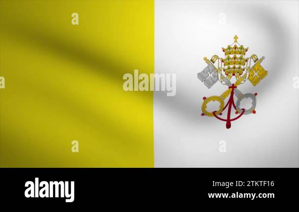 Vatican Waving Flag Background Animation. Looping seamless 3D animation ...