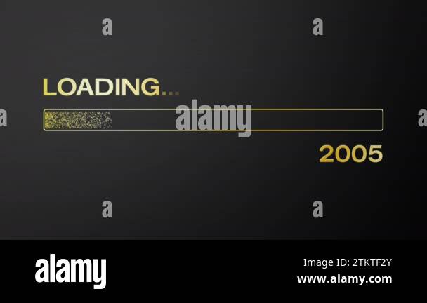 Video animation of loading bar in gold with the message loading 2024 ...