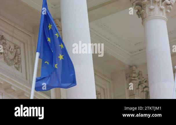 Blue flag european union mid Stock Videos & Footage - HD and 4K Video ...
