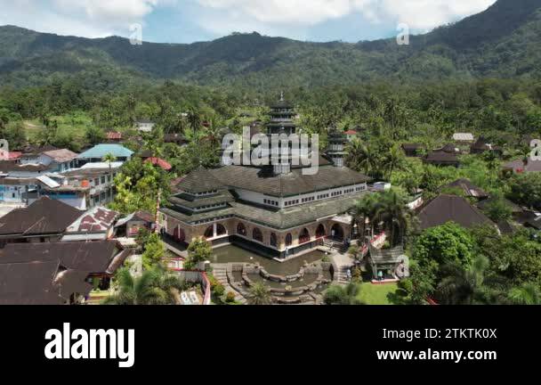 Aerial view of Raya Bayur Mosque Largest Masjid in Nagari Bayur ...