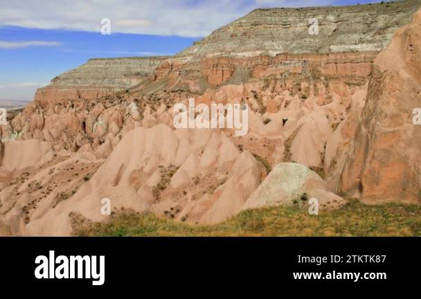 Scenic view of Red Rose valley in Cappadocia region. Beautiful scenery ...