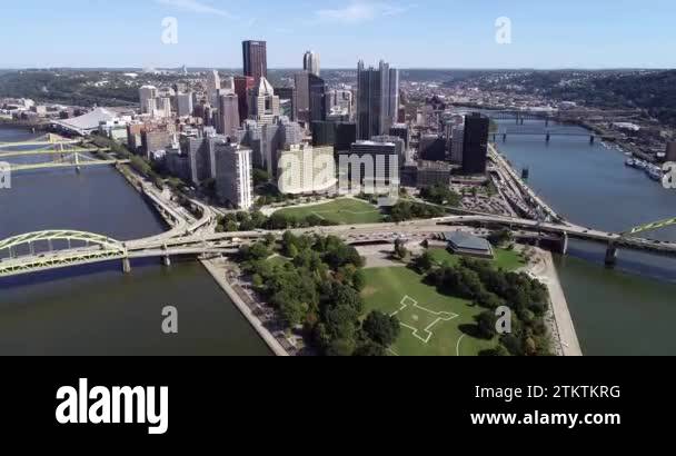 Pittsburgh Cityscape, Pennsylvania. Allegheny and Monongahela Rivers ...