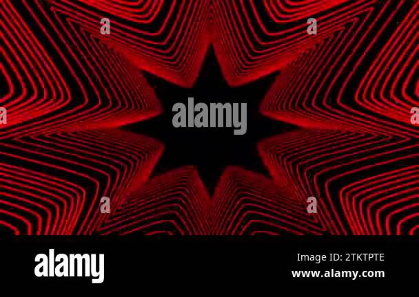 Neon blinking flowing shapes transition on black background with strobe ...