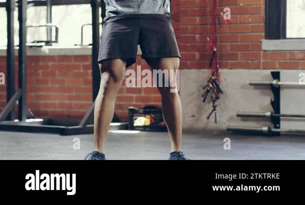 Man, kettlebell squat and fitness in gym for muscle training, health ...