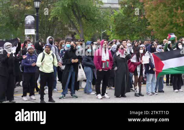 Toronto, Canada - 18 October 2023: A display of unity in Toronto ...