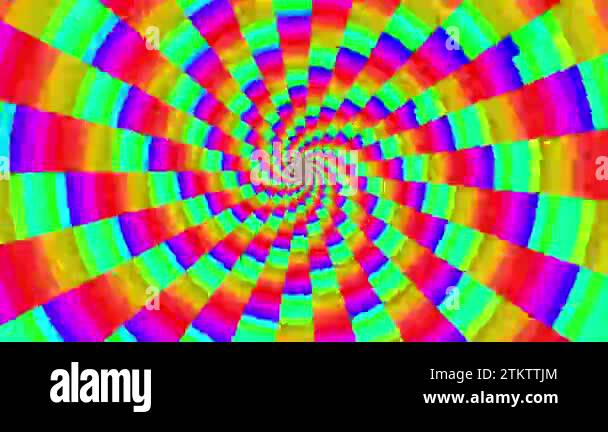 Colorful fluorescent surreal optical blink psychedelic hippie moving ...