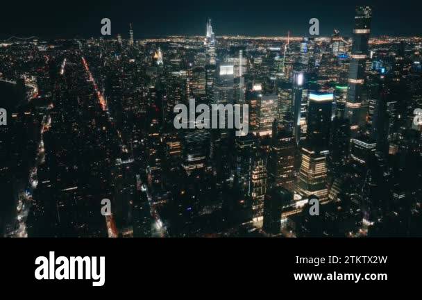 Light pollution from modern commercial on huge digital screens seen ...