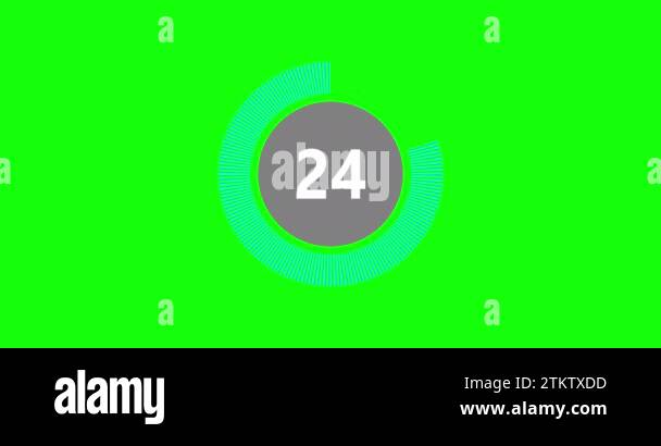 Countdown timer from 30 to 0 seconds realtime. Modern flat design of ...