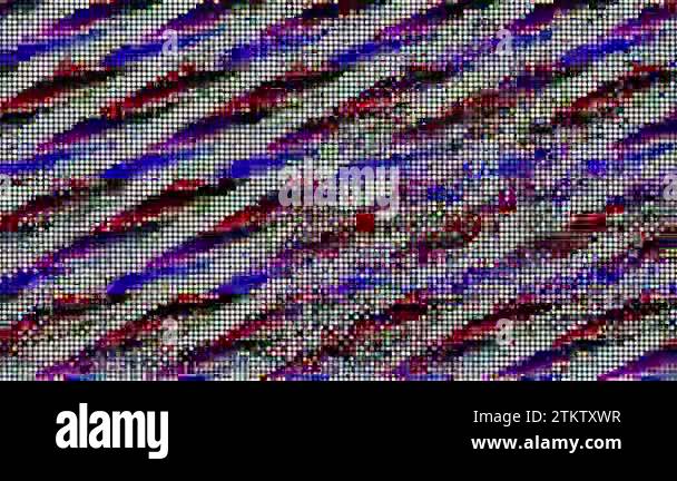 VHS tape glitch effect with distorted colors and pixelated texture, great for retro video ...
