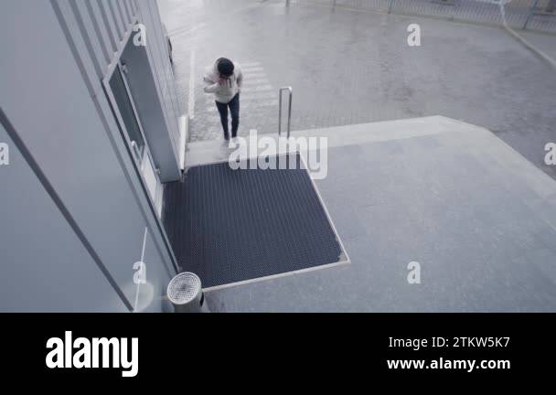 People going out and coming in entrance of business centre. Observation ... People going out and coming in entrance of business centre. Observation ...