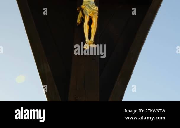 Jesus Christ on the cross .Christian and catholic faith symbol.Religious symbol. 4k footage ...