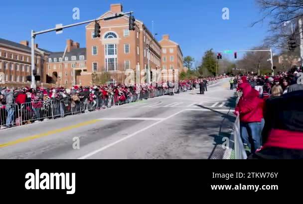 Athens, GA / USA January 14, 2023: Thousands of UGA fans line up on ...