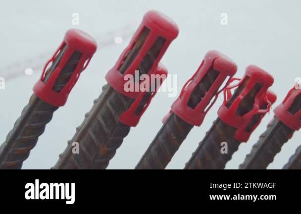 Rebar caps on rebar construction Stock Videos & Footage - HD and 4K ...