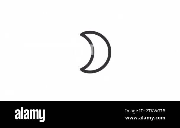 Animated moon loader. Lunar phases. Astrology. Simple black and white ...