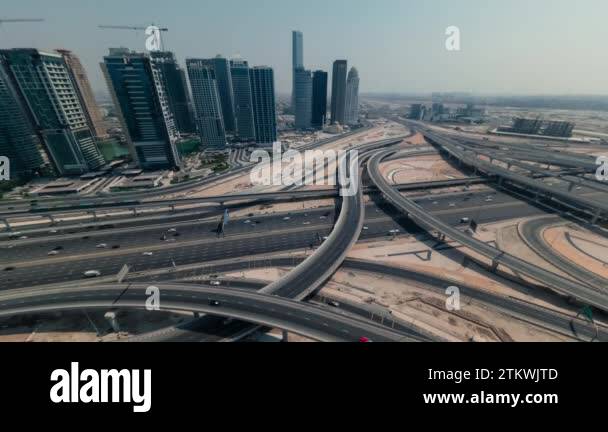Traffic In Highway Streets Of Dubai In Emirates Stock Video Footage - Alamy