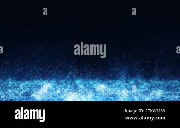 Abstract 4K blue shining glitter particles animation new motion background. Light flare for ...