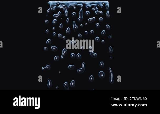 3d fluid simulation of a waterfall with some transparent background ...