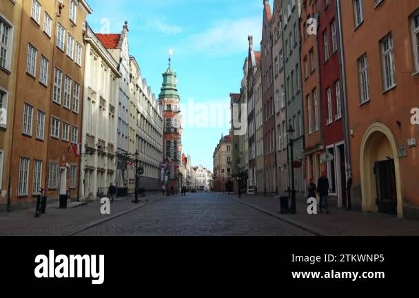 Gdansk, Poland - October 30, 2022: Old City. Long Market street. People ...