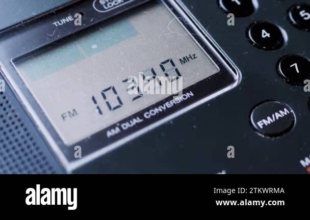 Searching a Frequency on Black Dusty Modern Portable Digital Radio ...