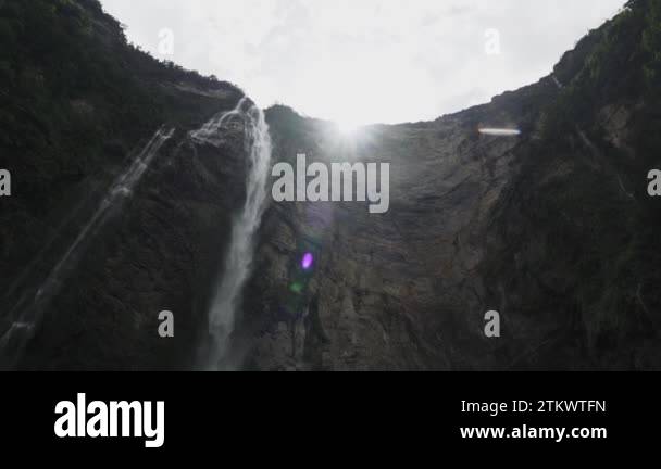 Gocta Cataracts, Catarata del Gocta, are perennial waterfalls with two ...