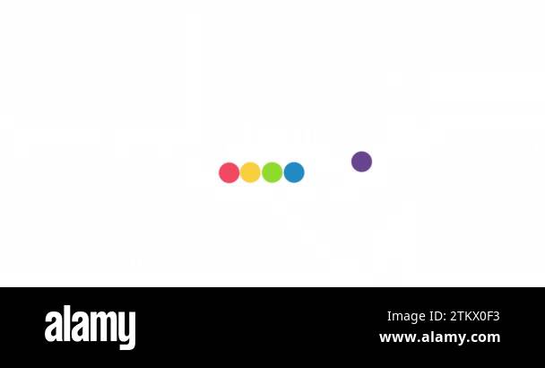 Balls animation for loader screen. Loading animation of colorful ...