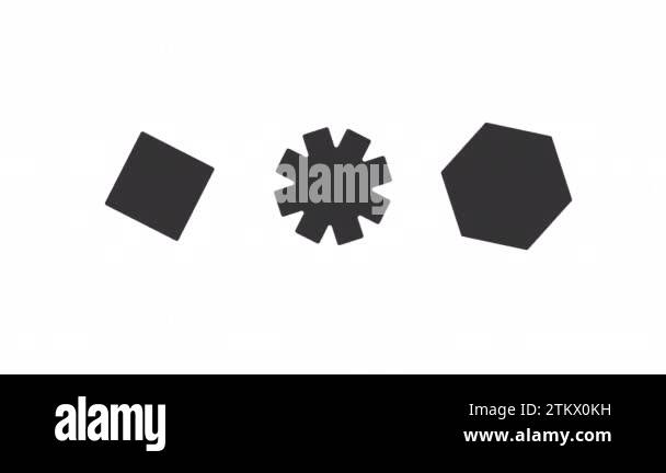Animated multiple shapes loader. Rotating figures. Simple black and ... Animated multiple shapes loader. Rotating figures. Simple black and ...