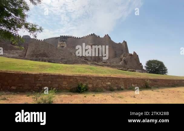 Historic Golconda fort architecture in Hyderabad, India, was built by ...