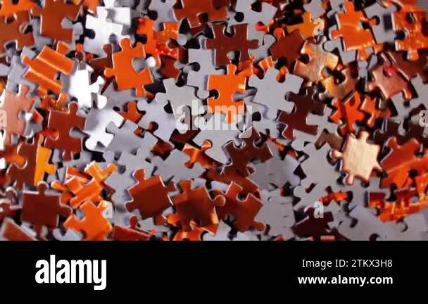 Background of Colored Puzzle Pieces that Rotating Counterclockwise ...